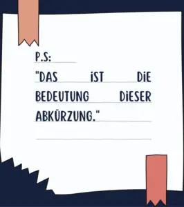 Was bedeutet PS oder P.S.? - alle Abkürzungen & Erklärung